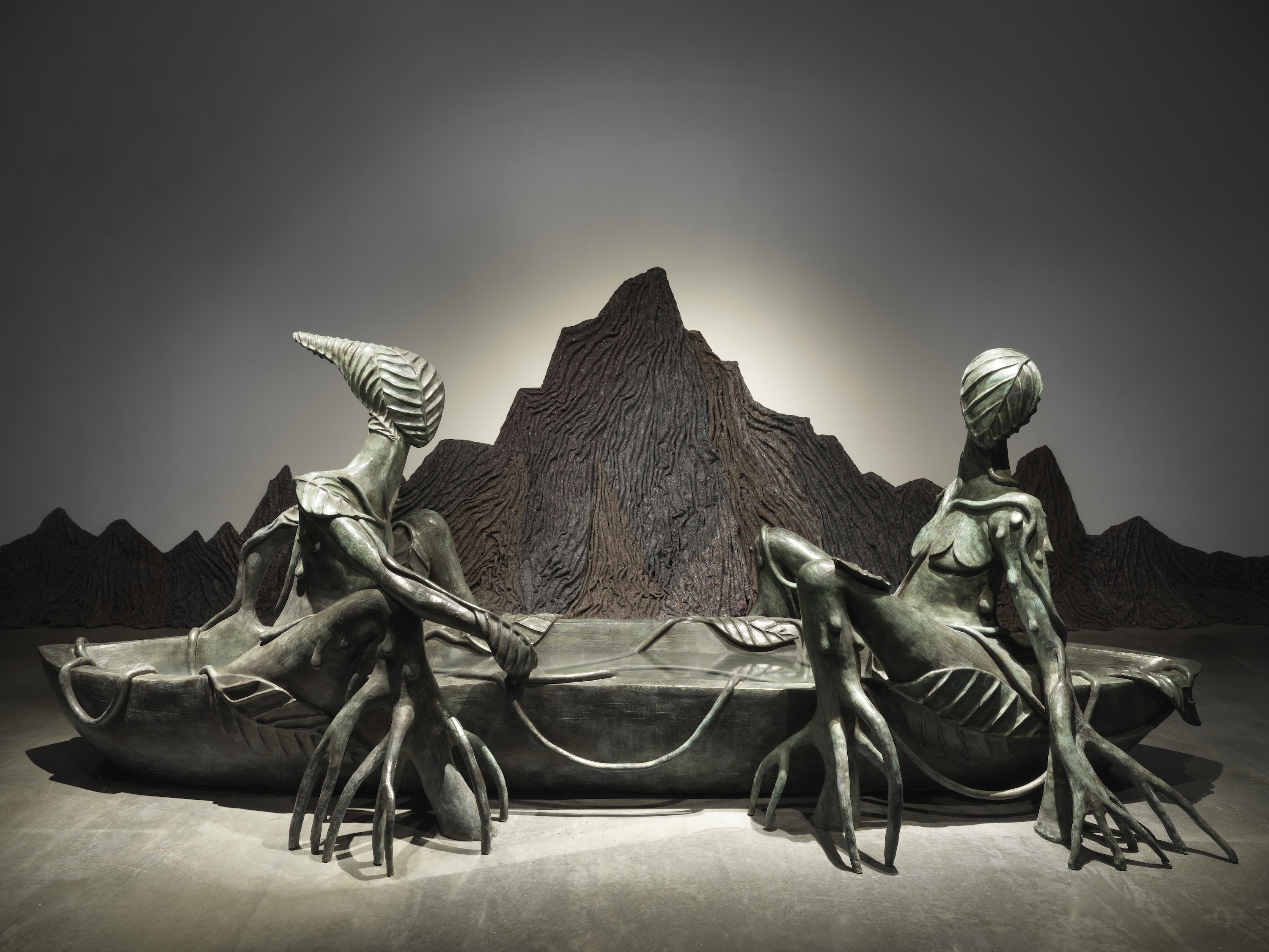Exhibition view: Wangechi Mutu: Intertwined, 2023. New Museum, New York ...