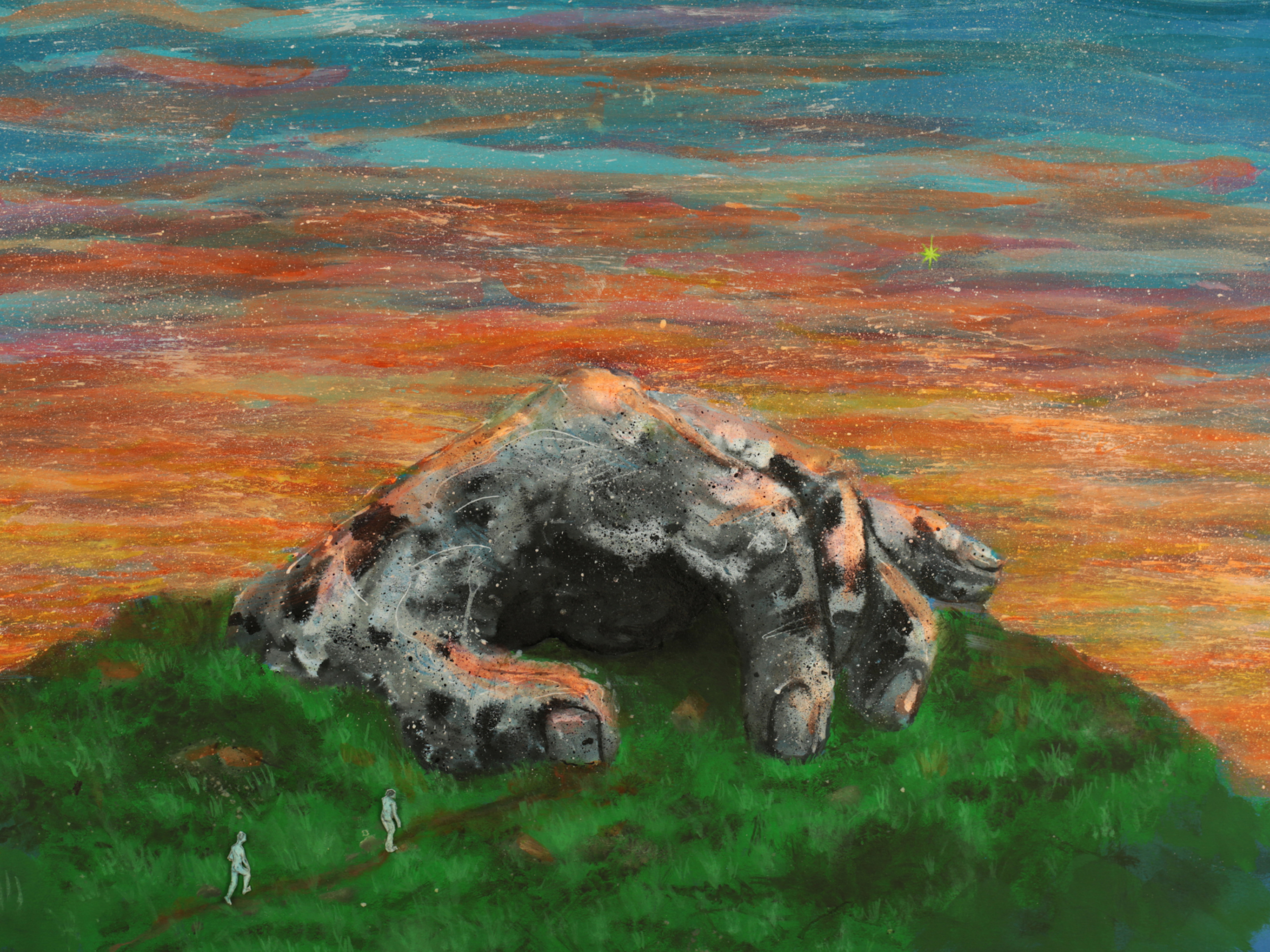 Jamie Crewe, Pastoral Drama , 2018 (still). Two-channel video, color ...